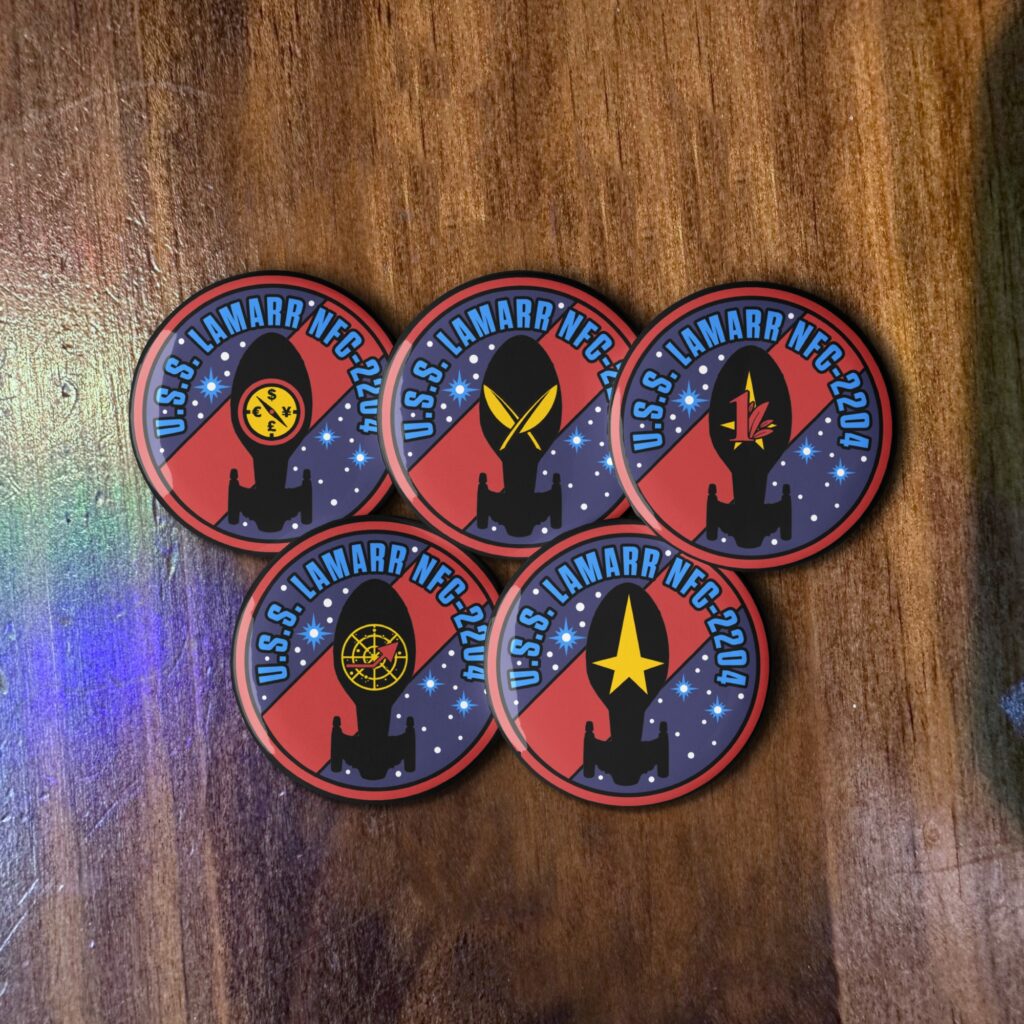 Lamarr CMD Wearable Collector Pin Set - Away Team Gear